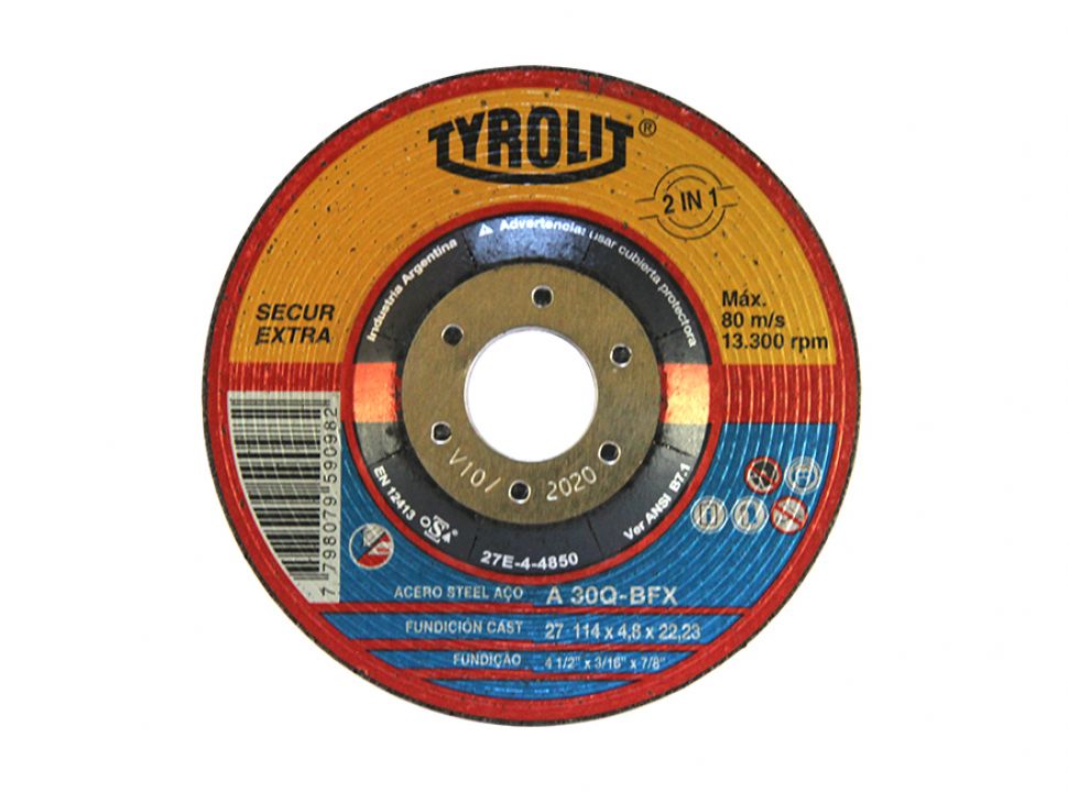 Discos Abrasivos | Secur Extra para Desbaste - 2 en 1, Acero y Acero ...