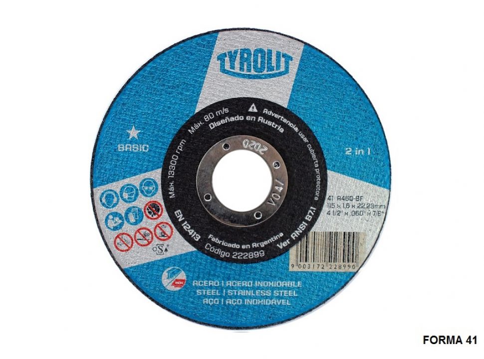 Discos Abrasivos | Basic para Corte - 2 en 1, Acero y Acero Inoxidable